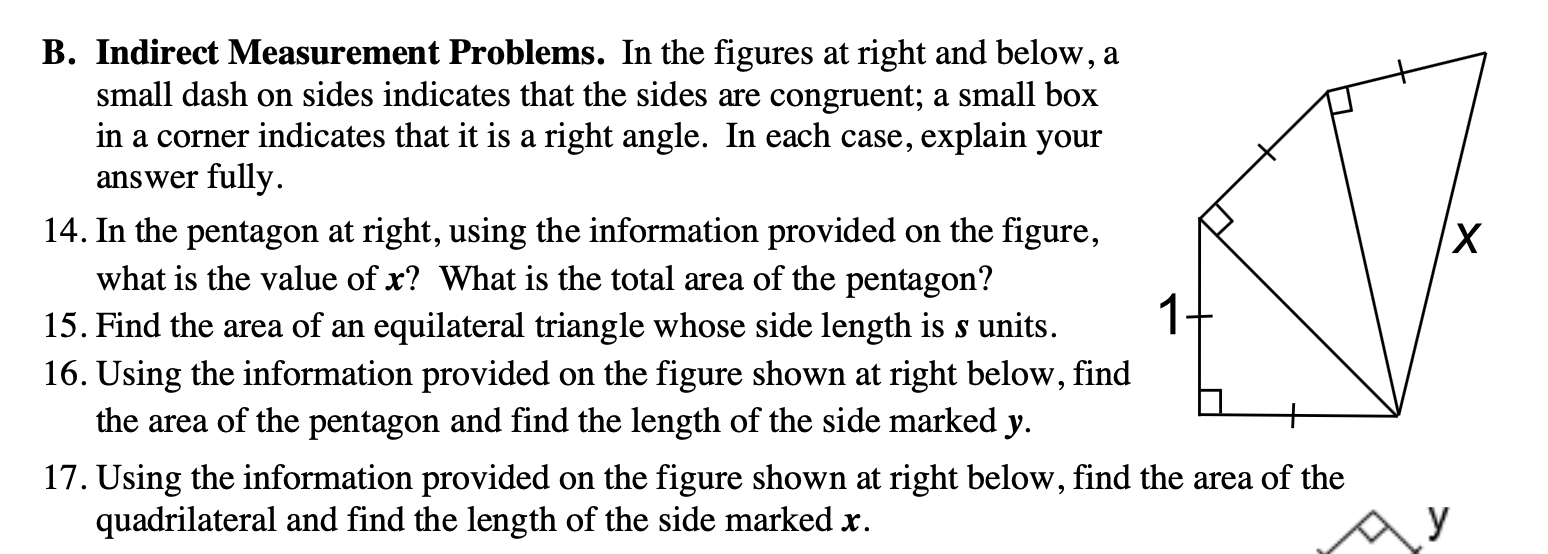 Solved X B. Indirect Measurement Problems. In the figures at | Chegg.com