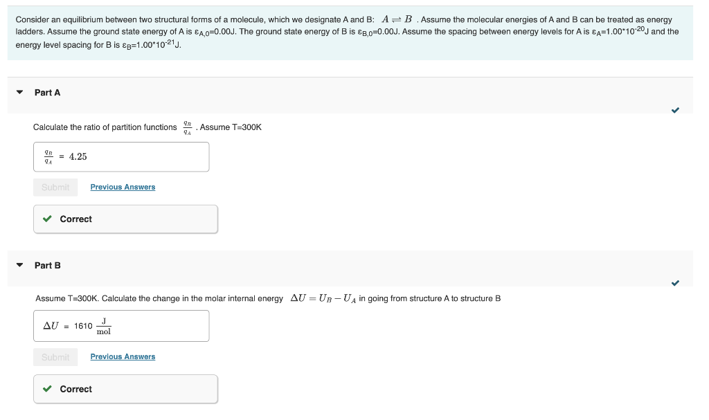 Solved Consider an equilibrium between two structural forms | Chegg.com