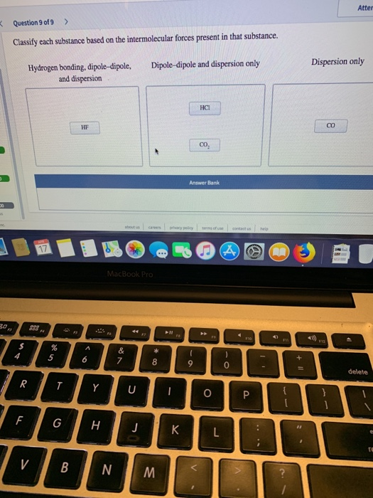 Solved Atter Question 9 of9 Classify each substance based on | Chegg.com