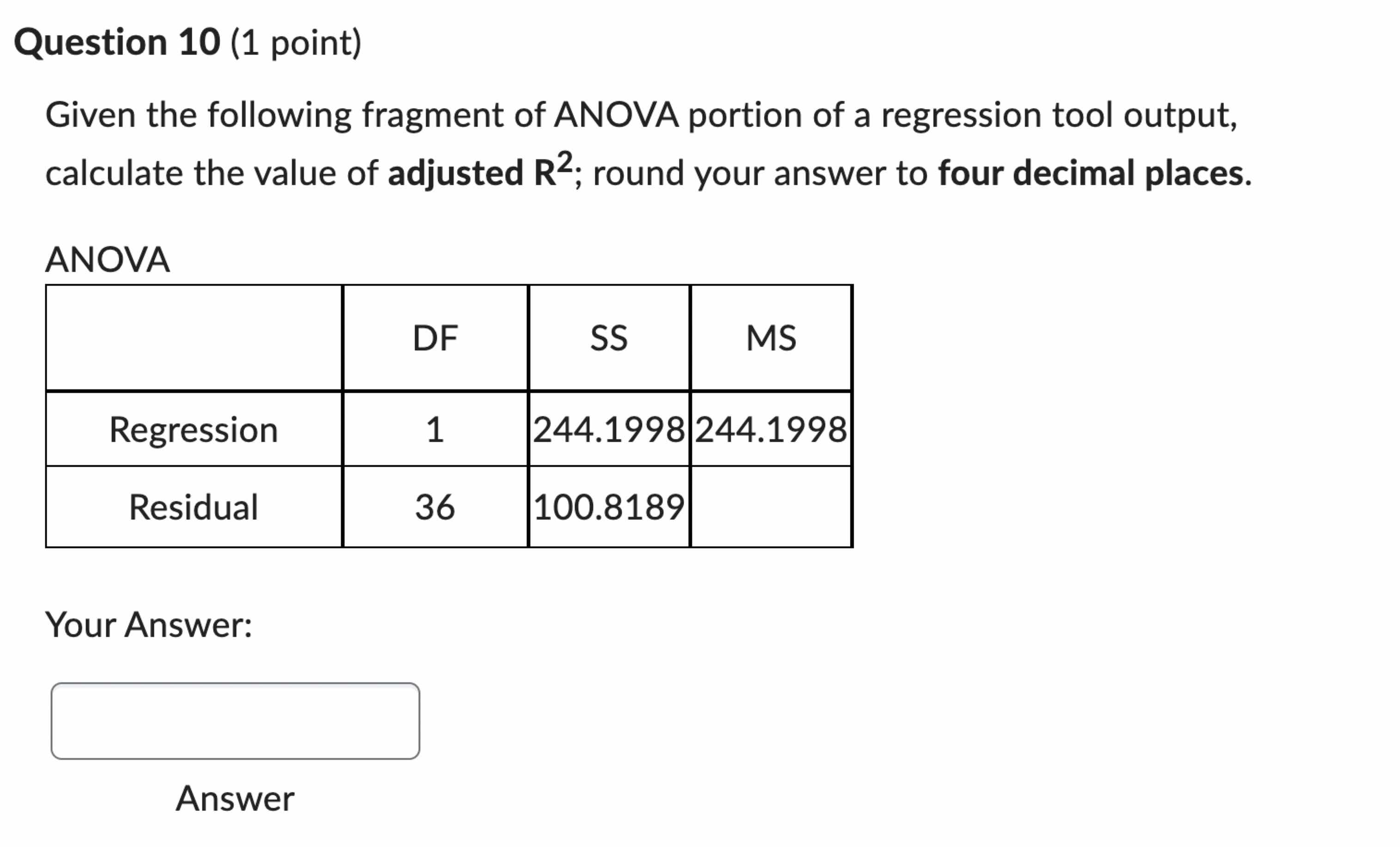 Solved Question 10 (1 ﻿point)Given the following fragment of | Chegg.com