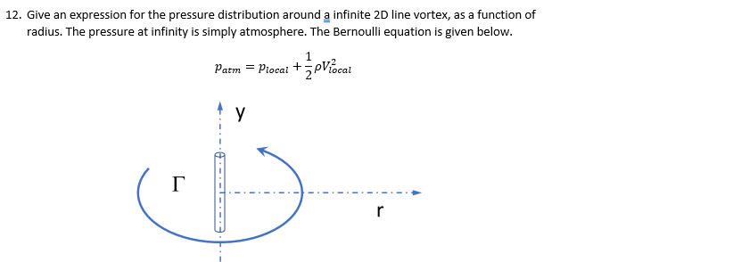 Solved 12. Give an expression for the pressure distribution | Chegg.com