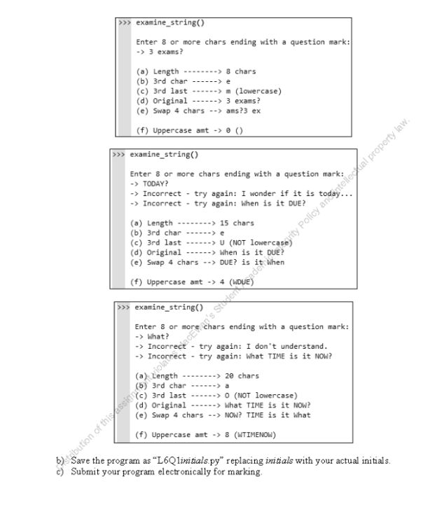 Solved ogram 1: Examine a string ( 25 marks) a) Write a | Chegg.com