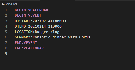 Solved Write a python program that read the .ics file and | Chegg.com