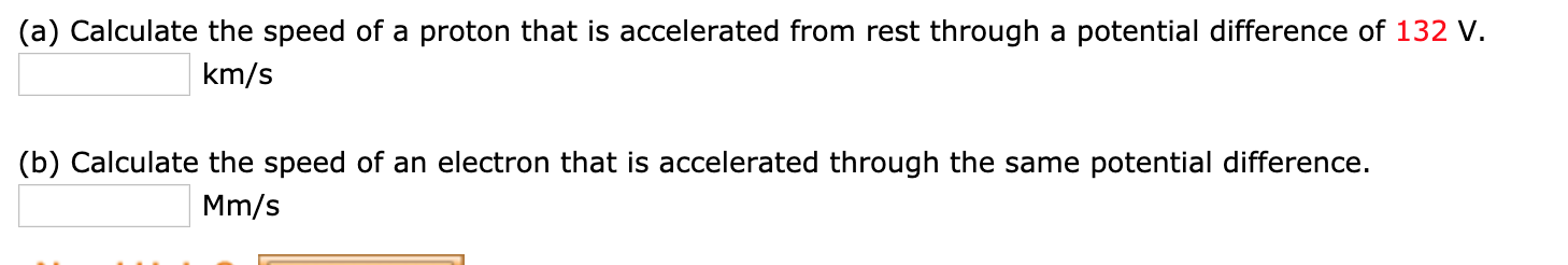 Solved (a) Calculate the speed of a proton that is | Chegg.com