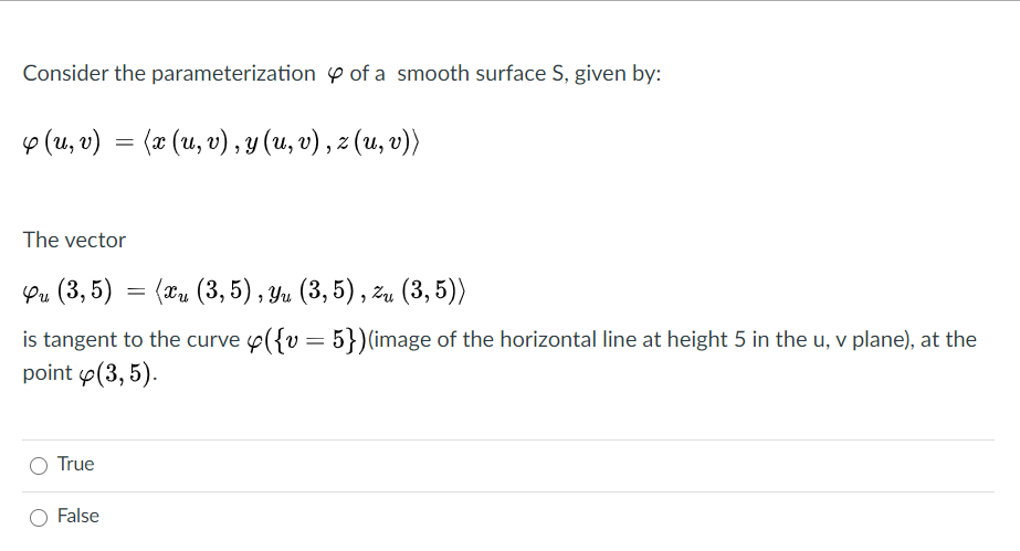 Solved Consider the parameterization of a smooth surface S, | Chegg.com Solved Consider the parameterization of a smooth surface S, | Chegg.com