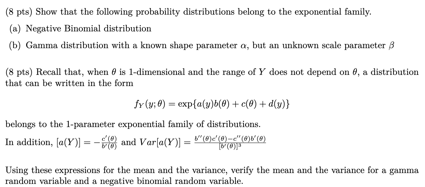 Solved (8 pts) Show that the following probability | Chegg.com