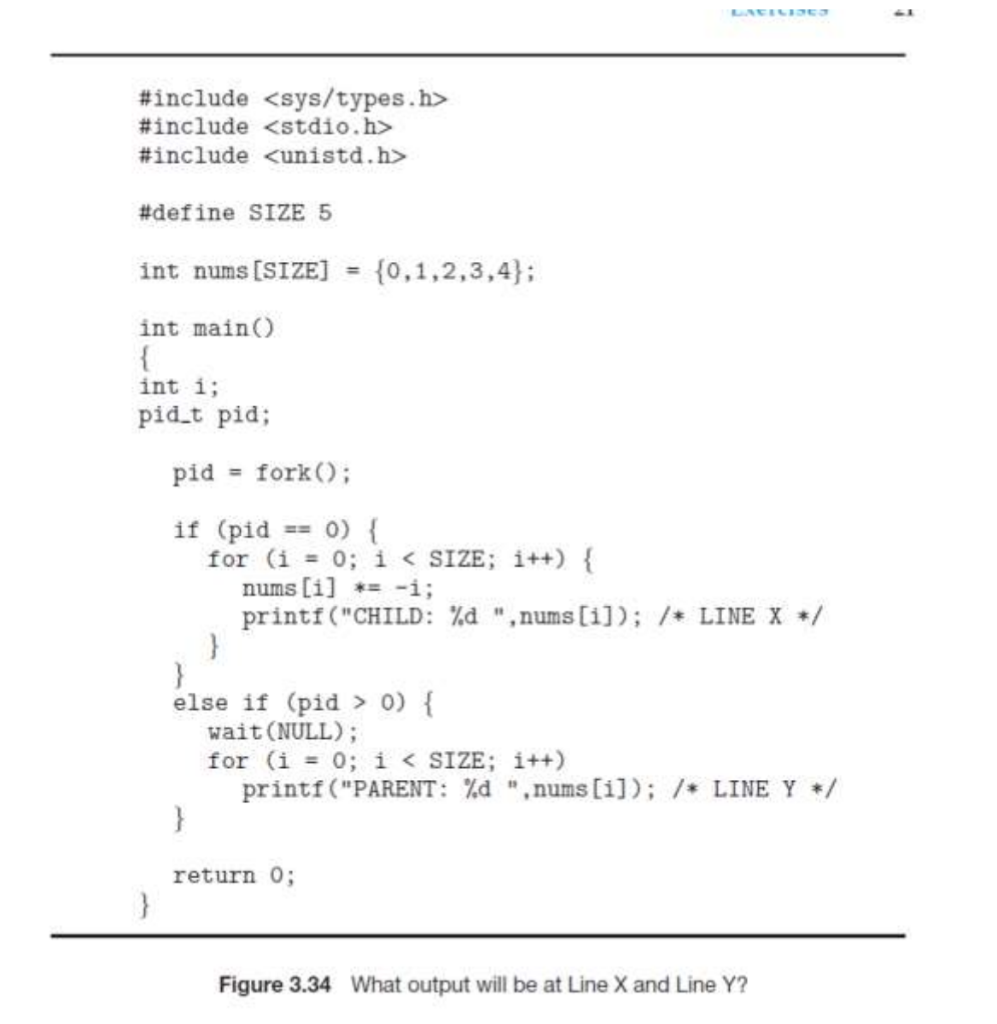Solved 20 Chapter 3 Processes Figure 3.33 What are the pid | Chegg.com
