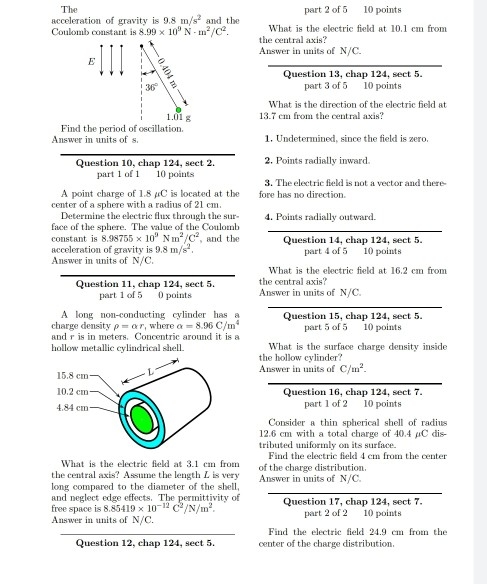 Solved The acceleration of gravity is 9.8 m/s and the | Chegg.com