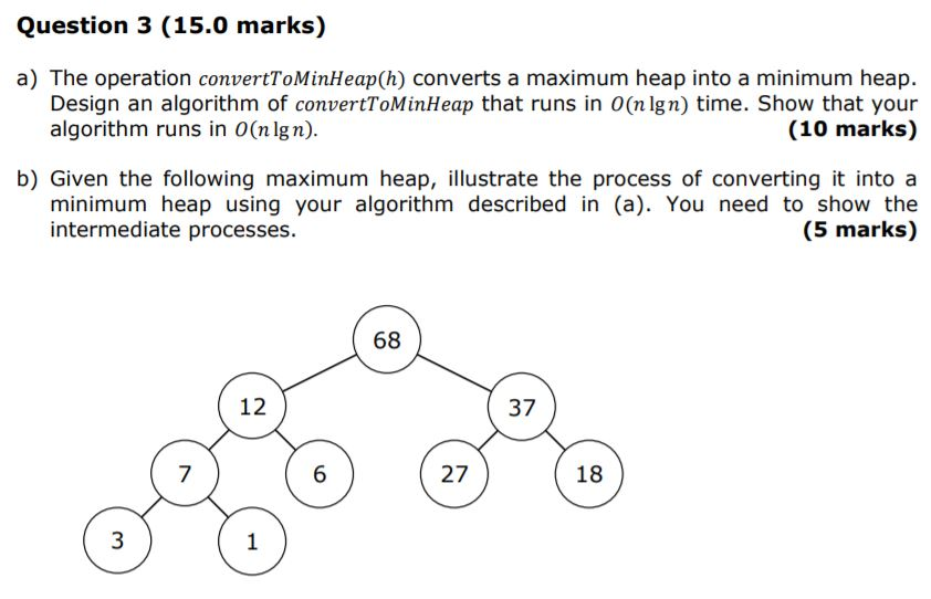 Solved Question 3 150 Marks A The Operation 