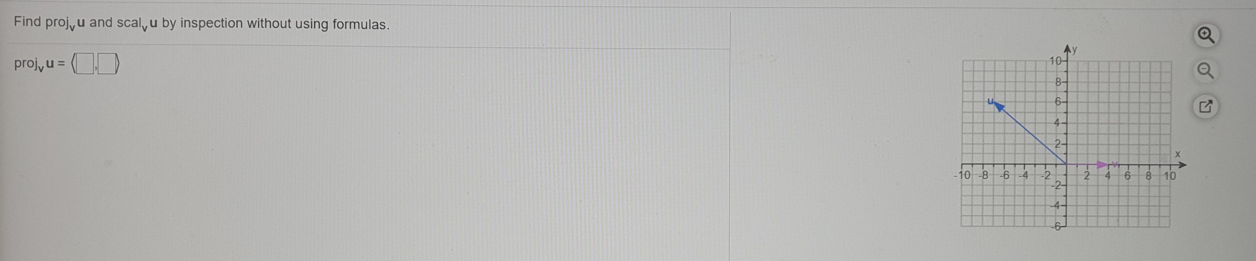 Solved Find proj, u and scal, u by inspection without using | Chegg.com