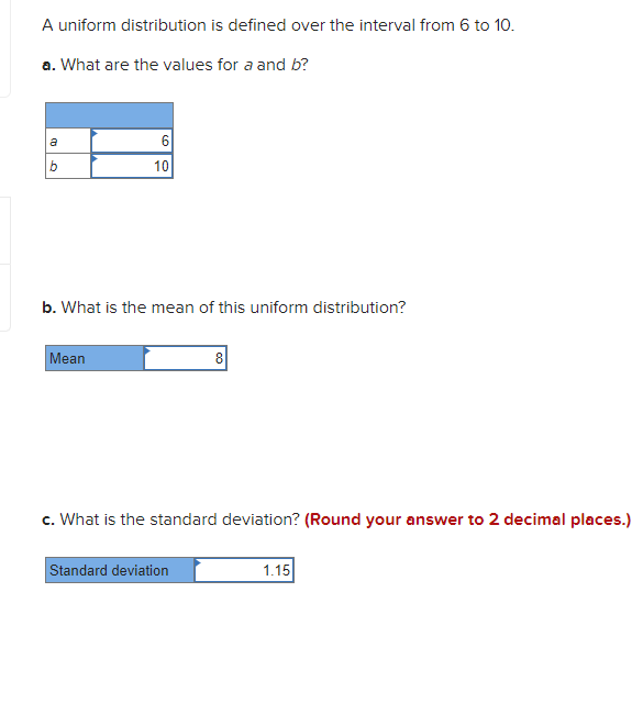 Solved A uniform distribution is defined over the interval | Chegg.com