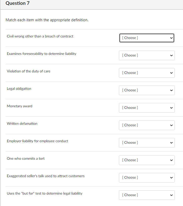 Solved Question 7 Match each item with the appropriate | Chegg.com