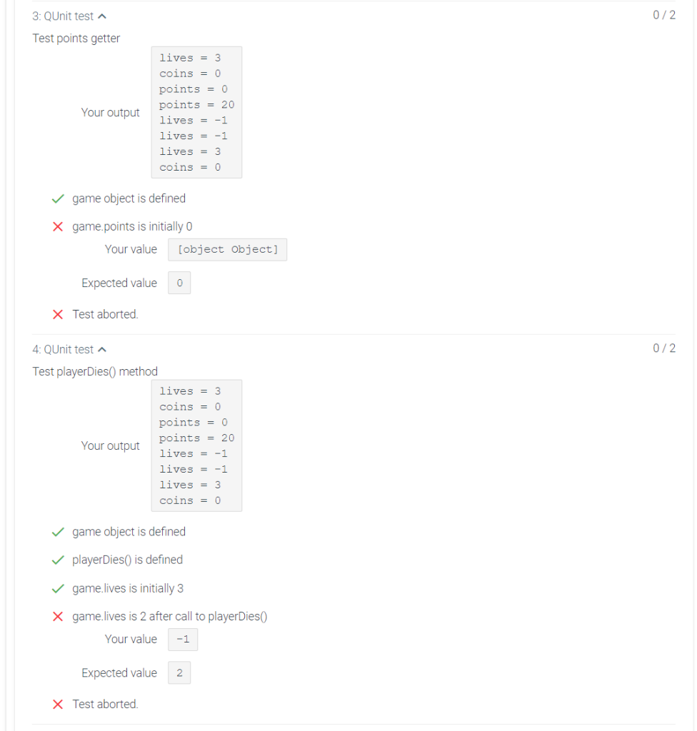 Solved The code I have so far is: var game = { | Chegg.com