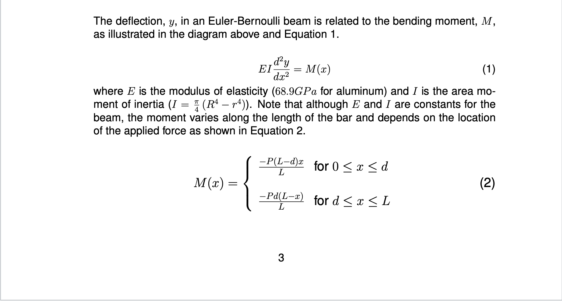 Solved 2. Euler-Bernoulli Beam Bending In this problem, we | Chegg.com