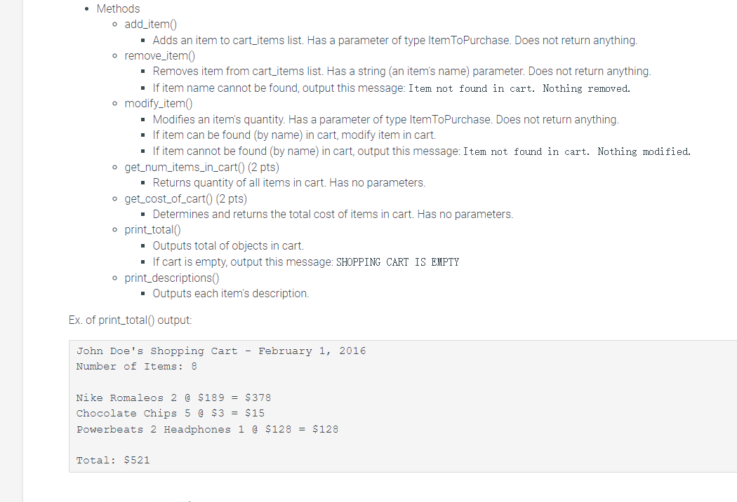 Solved This program extends the earlier "Online shopping | Chegg.com