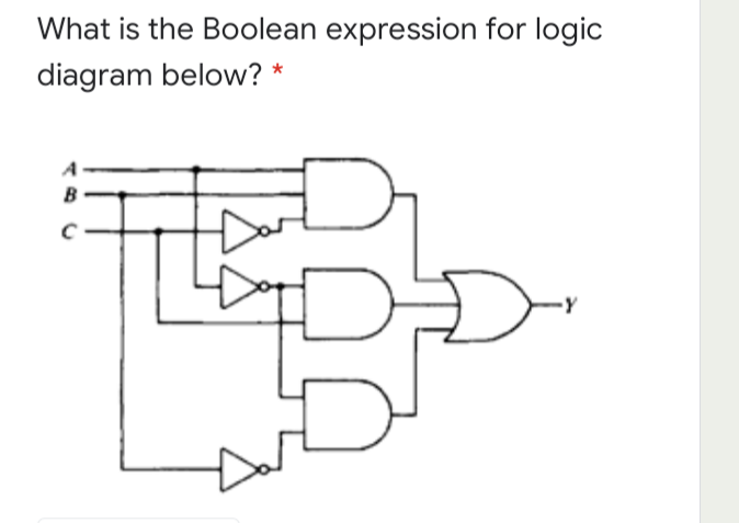 Solved What is the Boolean expression for logic diagram | Chegg.com