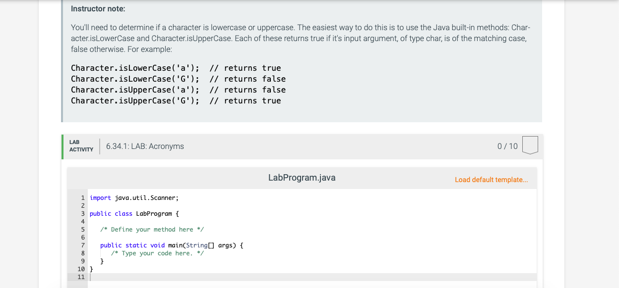 Solved 6.34 LAB: Acronyms An acronym is a word formed from | Chegg.com