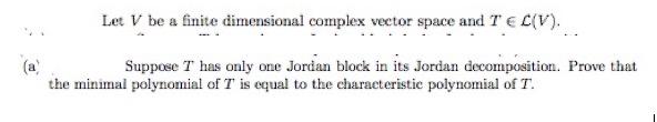 Solved Let V be a finite dimensional complex vector space | Chegg.com