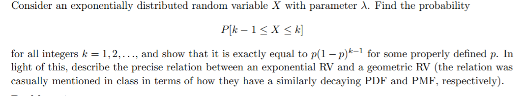 Solved Consider an exponentially distributed random variable | Chegg.com