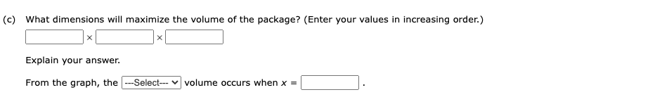 Solved A rectangular package has a combined length and girth | Chegg.com