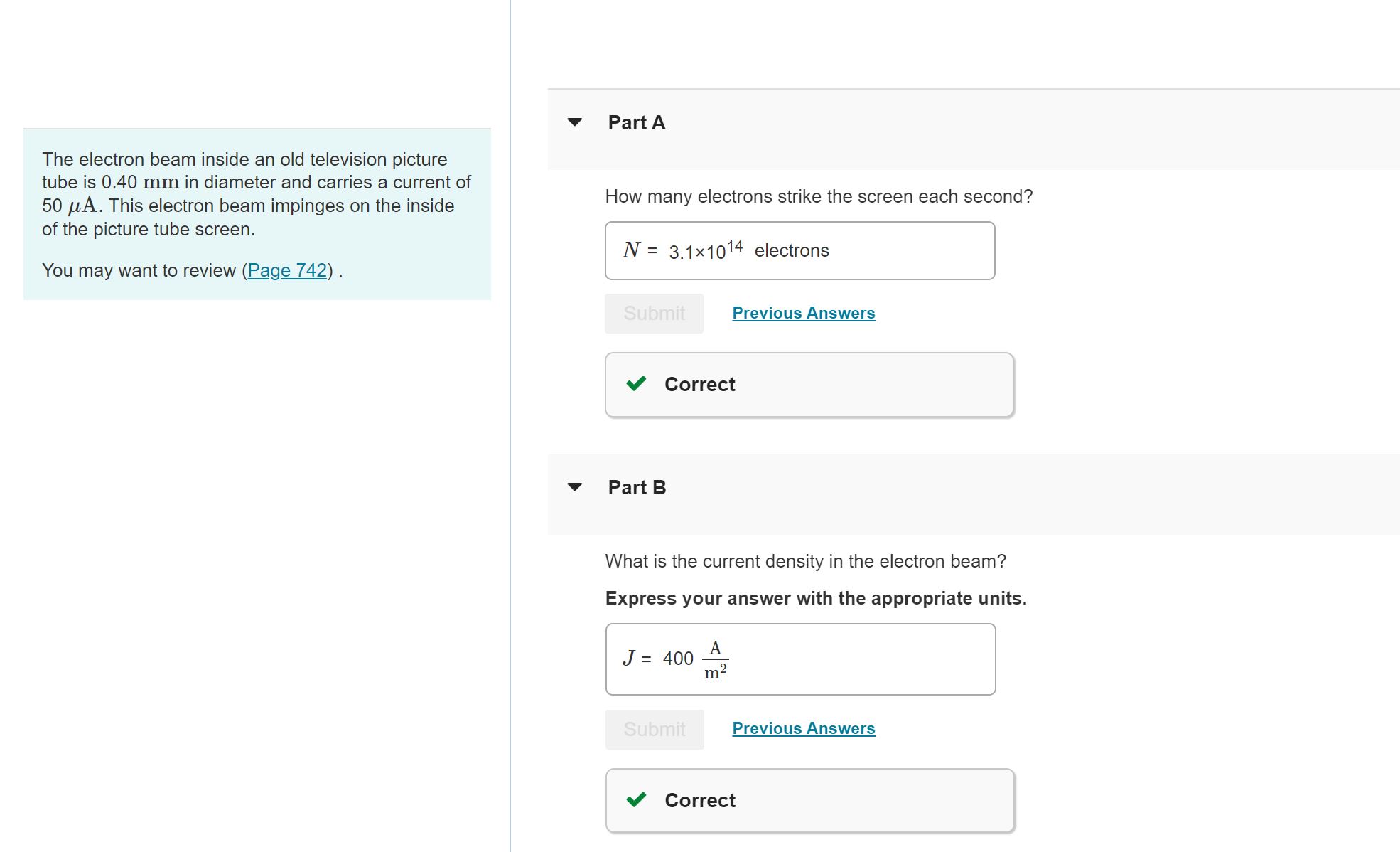 Solved The electron beam inside an old television picture | Chegg.com