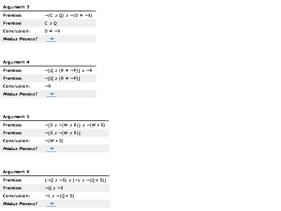 Solved Argument 3 Premise: -(C20) (D = -X) Premise: | Chegg.com