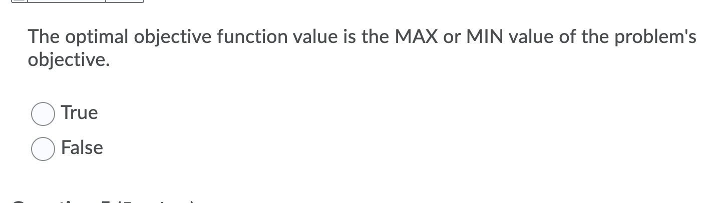 Solved The optimal objective function value is the MAX or | Chegg.com Solved The optimal objective function value is the MAX or | Chegg.com