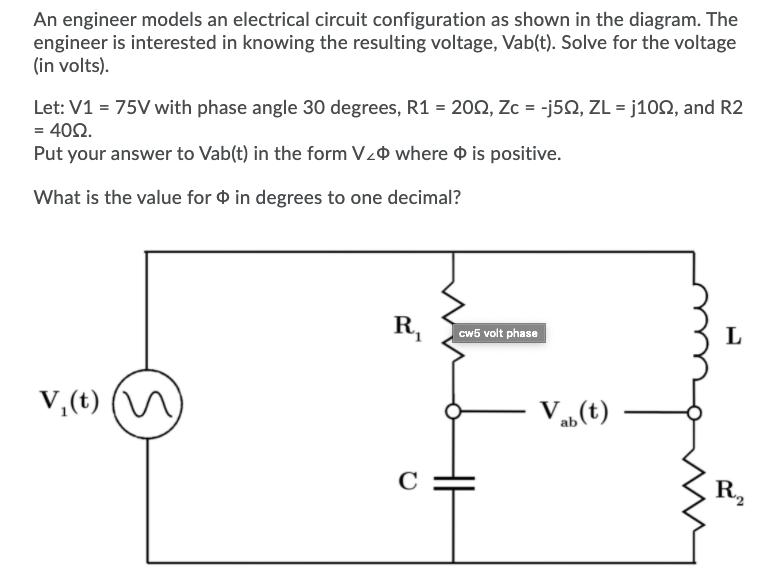 Solved An engineer models an electrical circuit | Chegg.com
