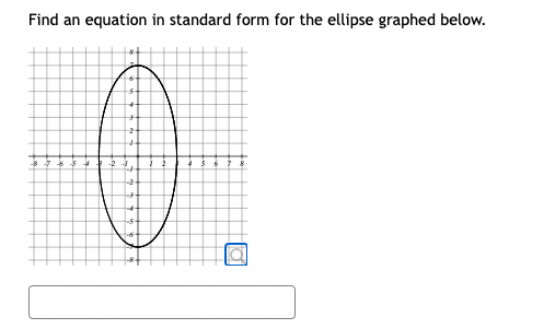 Solved Find an equation in standard form for the ellipse | Chegg.com