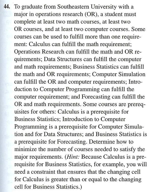 Linear Programming Model Hint This Problem Is 9222