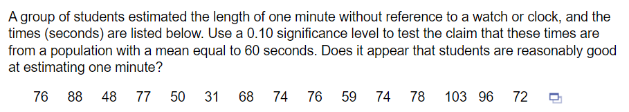 Solved A group of students estimated the length of one | Chegg.com