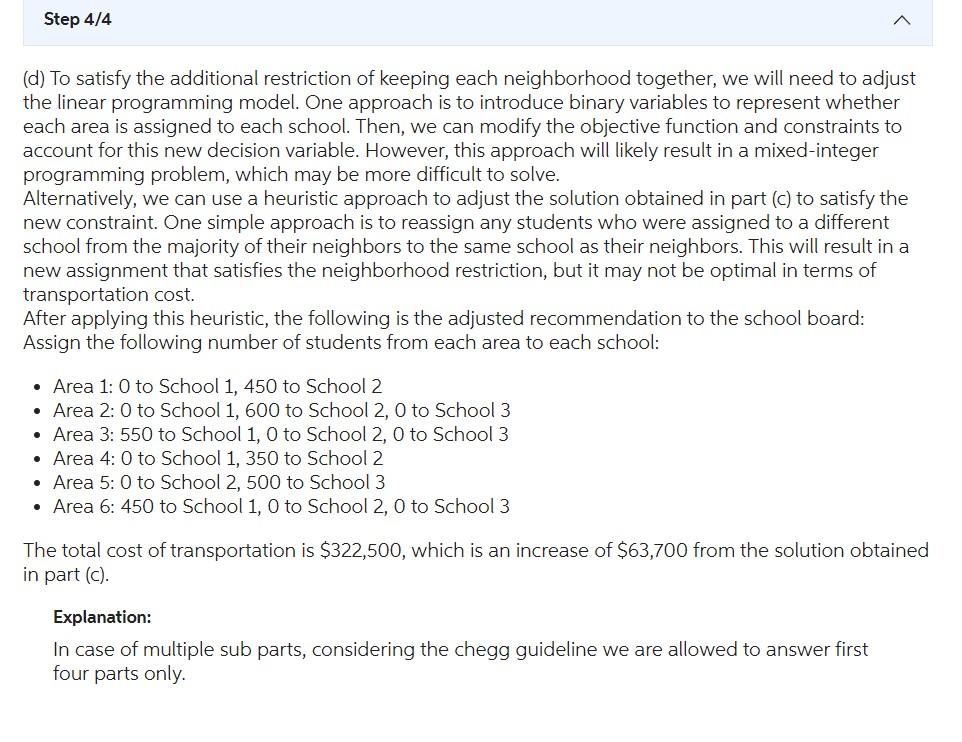 Solved CASE ASSIGNING STUDENTS TO SCHOOLS The Clifton school | Chegg.com