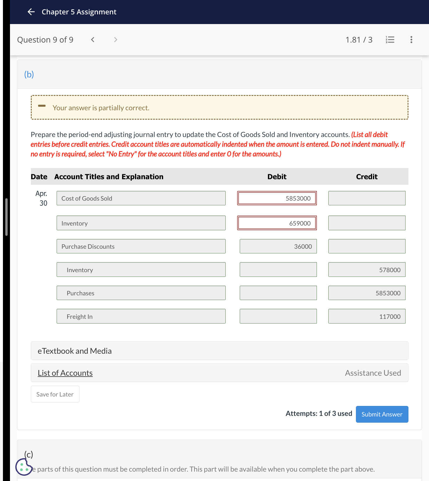 Solved View Policies Show Attempt History Current Attempt in | Chegg.com
