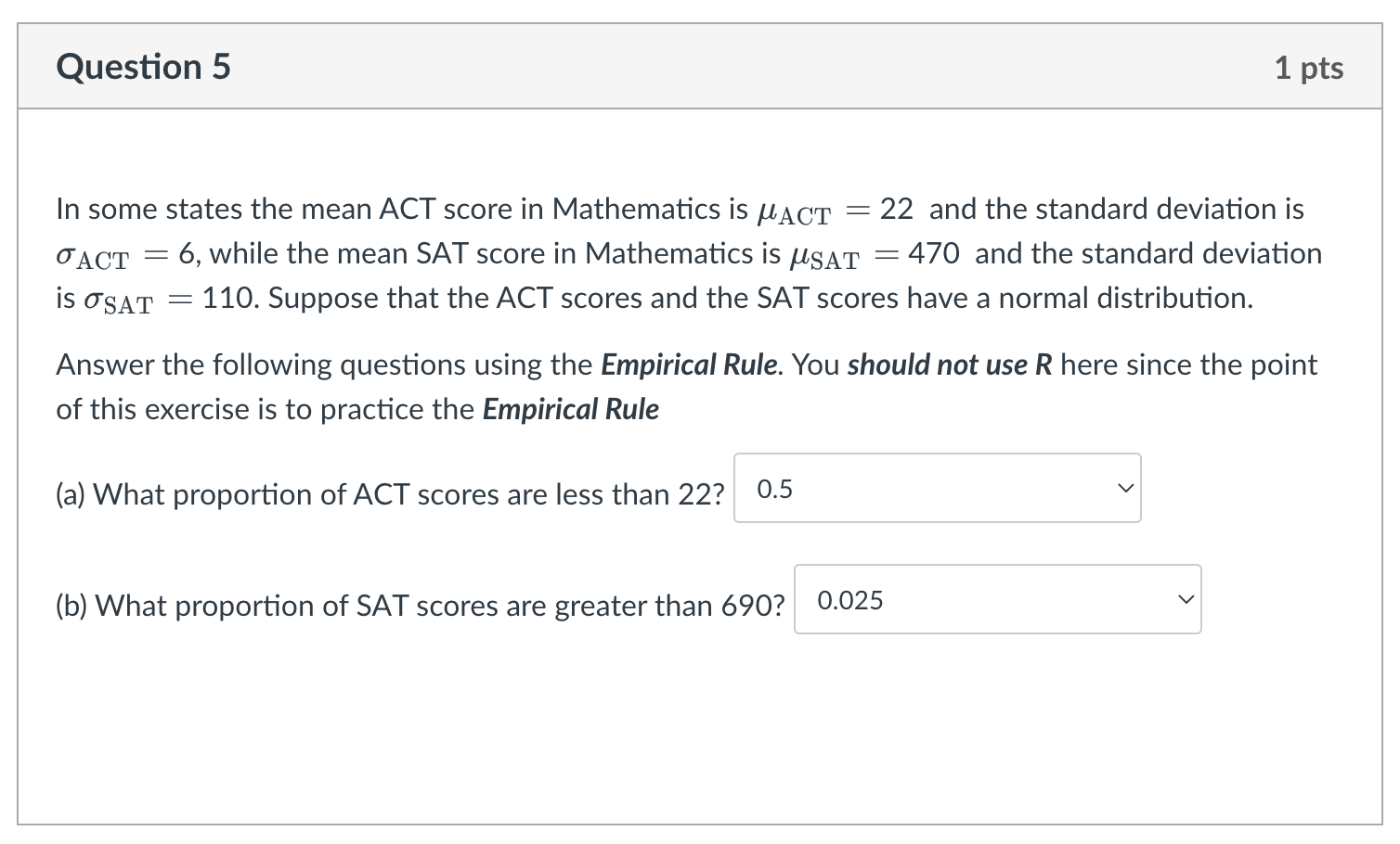 Solved In some states the mean ACT score in Mathematics is | Chegg.com