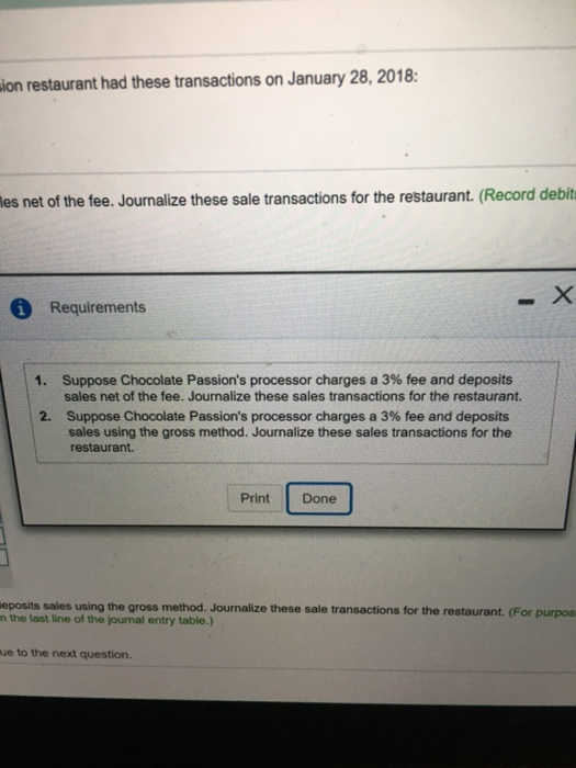 Solved ion restaurant had these transactions on January 28, | Chegg.com