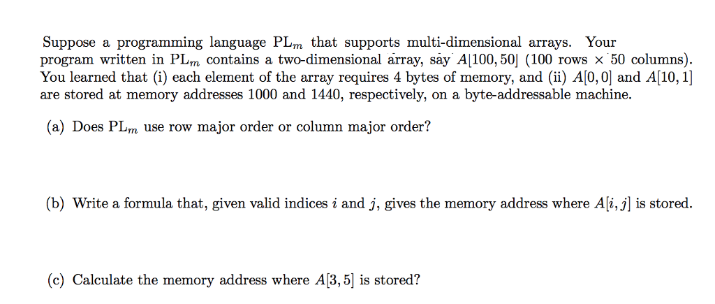 Solved Suppose A Programming Language Plm That Supports 3388