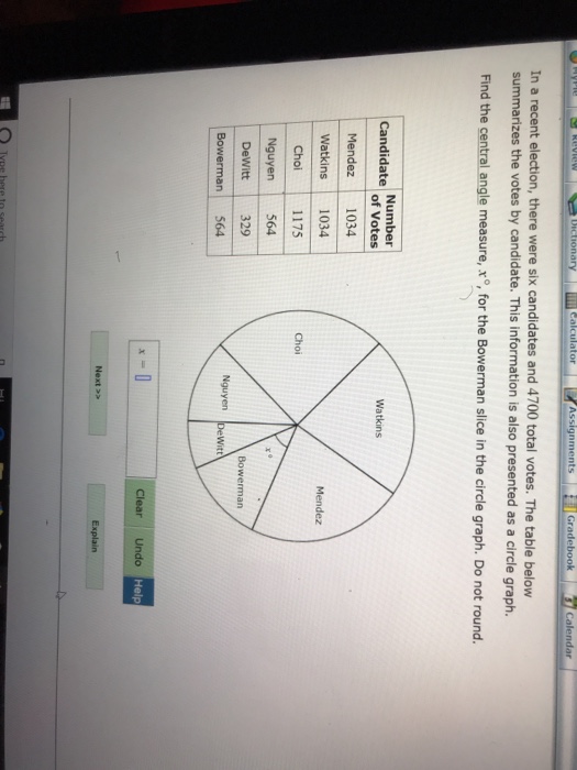 Solved Gradebook In a recent election, there were six | Chegg.com