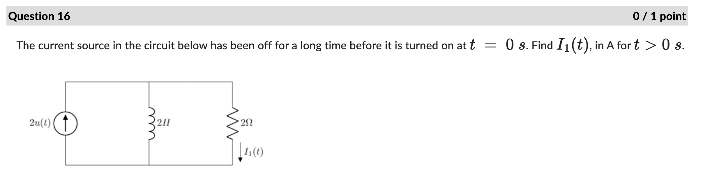 Solved The current source in the circuit below has been off | Chegg.com