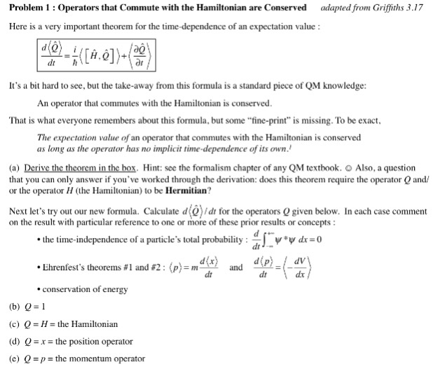 Solved Problem 1: Operators that Commute with the | Chegg.com