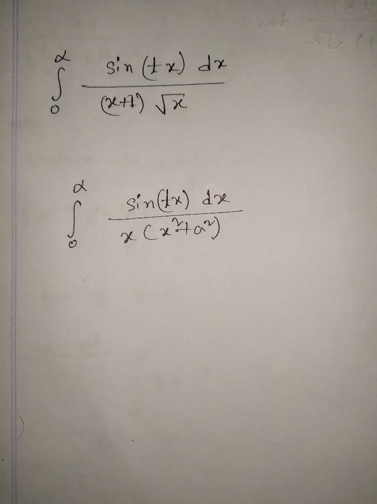 Solved sin (tx) da (2+1) va sin(kx) dx x Carta) | Chegg.com