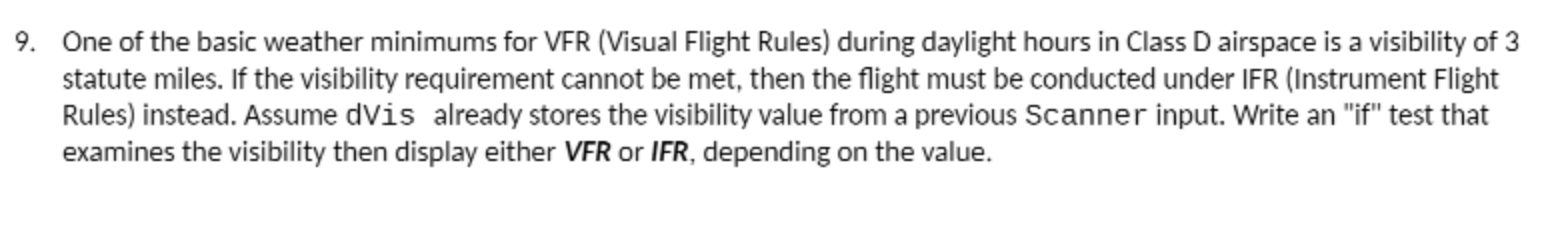 One of the basic weather minimums for VFR (Visual | Chegg.com