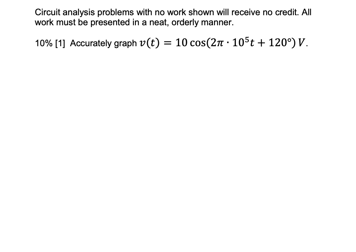Solved Circuit analysis problems with no work shown will | Chegg.com