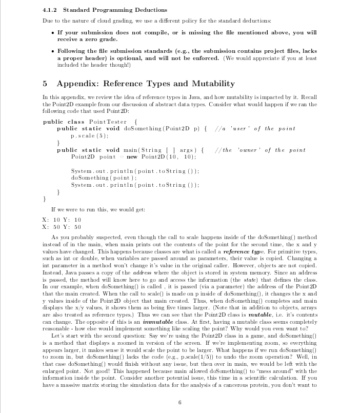 Solved Implementing an Immutable Data Type Summary: Using | Chegg.com