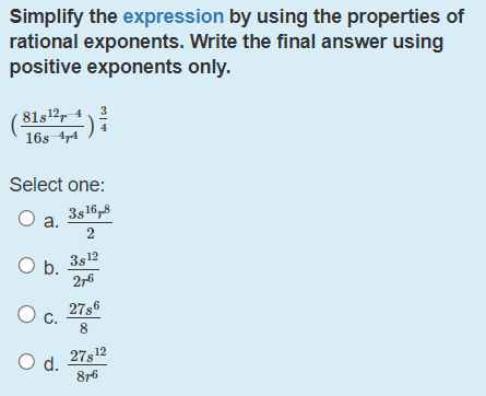 Solved Simplify the expression by using the properties | Chegg.com