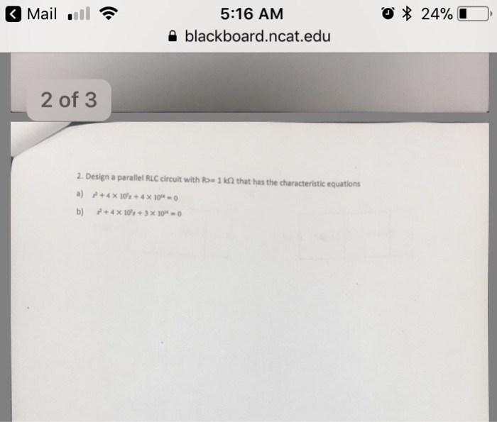 Solved 5:16 AM * 24% 1-0, al blackboard.ncat.edu 2 of 3 2. | Chegg.com