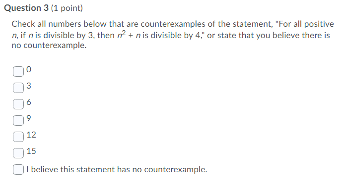 Solved Question 1 (1 point) Check all numbers below that are | Chegg.com