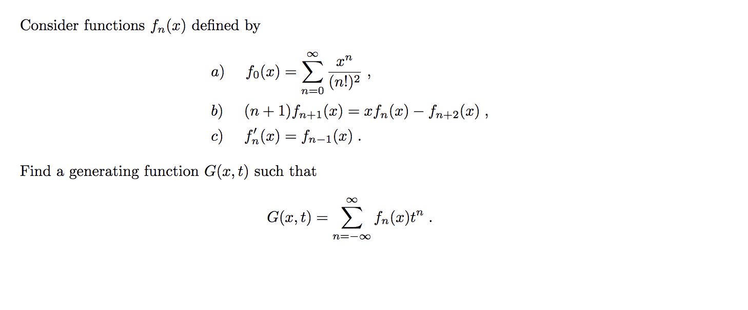 Solved Consider functions fn(x) defined by a) | Chegg.com