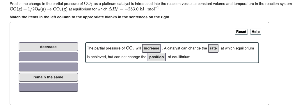 Solved Predict the change in the partial pressure of CO2 as | Chegg.com