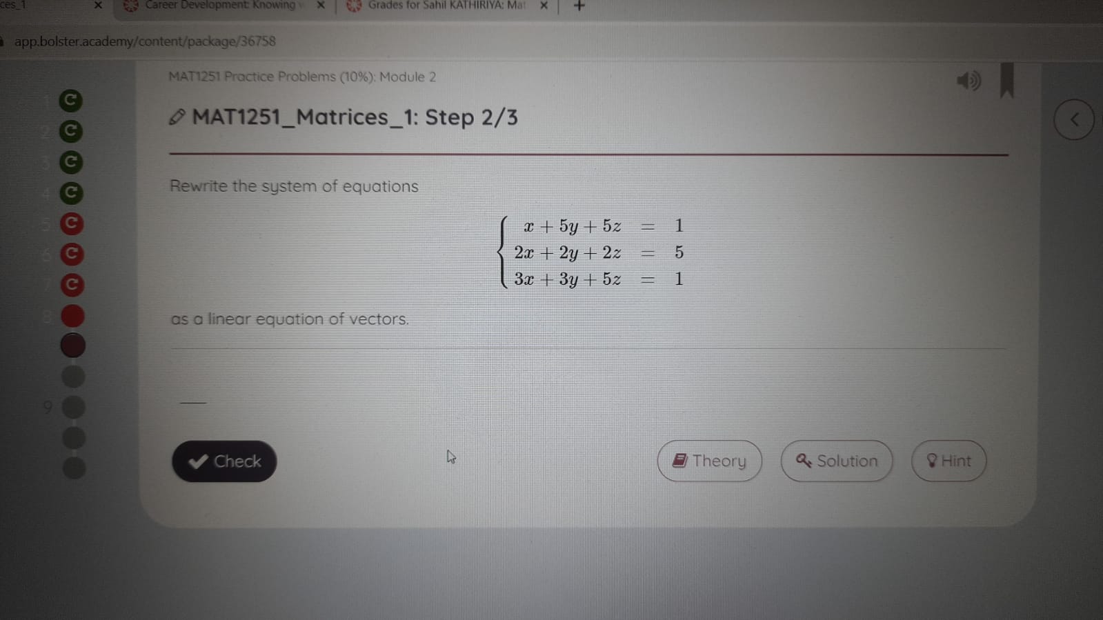 Solved Rewrite the system of equations | Chegg.com
