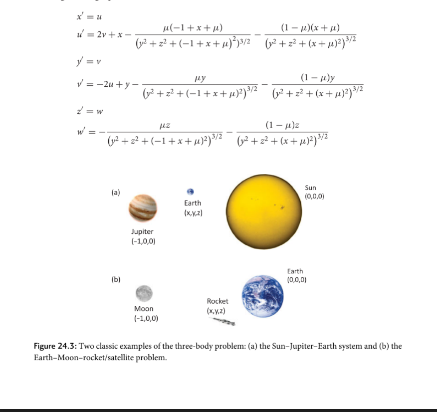 24.2 Celestial Mechanics and the Three-Body Problem | Chegg.com